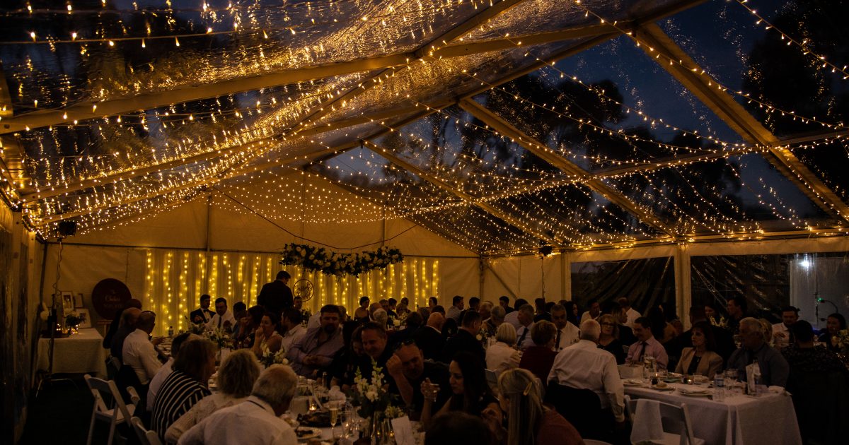 Rachel and Jarrod’s DIY Pavilion Wedding | Olympic Party Hire