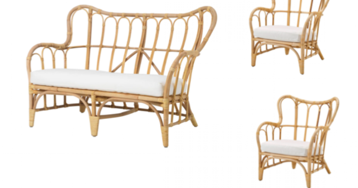 Cane Lounge Set | Olympic Party Hire