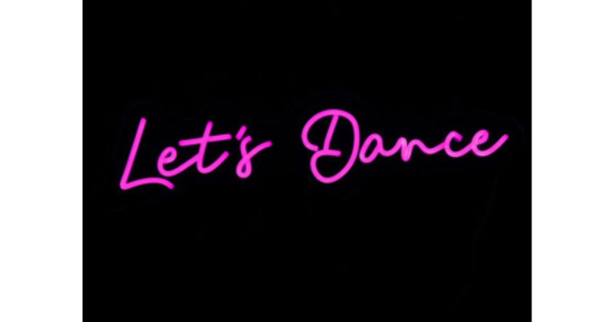 Let's Dance - Neon Sign - Hot Pink | Olympic Party Hire