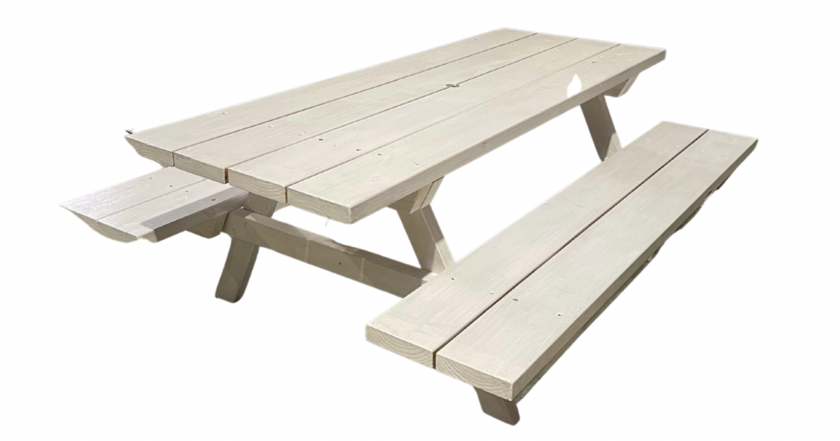 Picnic Table - White | Olympic Party Hire