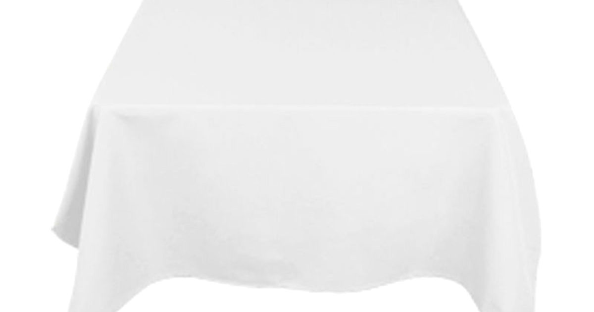 Olympic Party Hire | White Square Linen - 137cm x 137cm