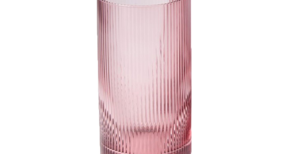 Olympic Party Hire | Ripple Pink Glass Highball Adelaide Party Hire…