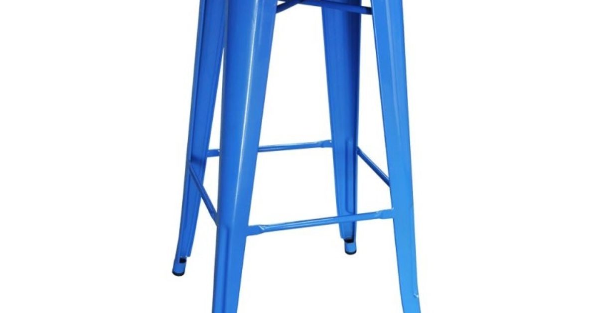 Tolix Stool - Blue | Olympic Party Hire